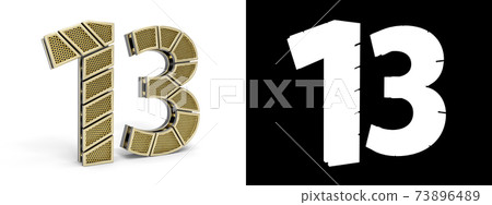 Number thirteen (number 13) with perforated...-插圖素材 [73896489] - PIXTA圖庫