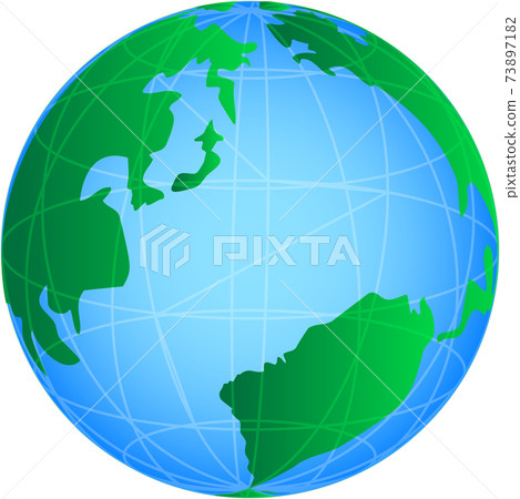 Simple green earth and wire digital image - Stock Illustration ...