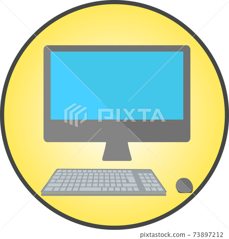 Simple computer icon - Stock Illustration [73897212] - PIXTA