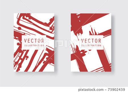 Red ink brush stroke on white background.... - Stock Illustration ...