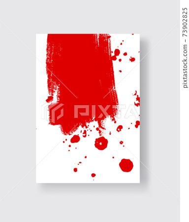 Red ink brush stroke on white background.... - Stock Illustration ...