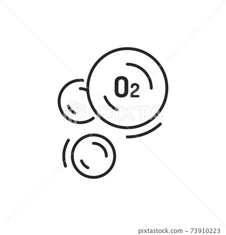Molecule or atom oxygen color line icon.... - Stock Illustration ...