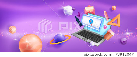 Online education, internet school, web... - Stock Illustration ...