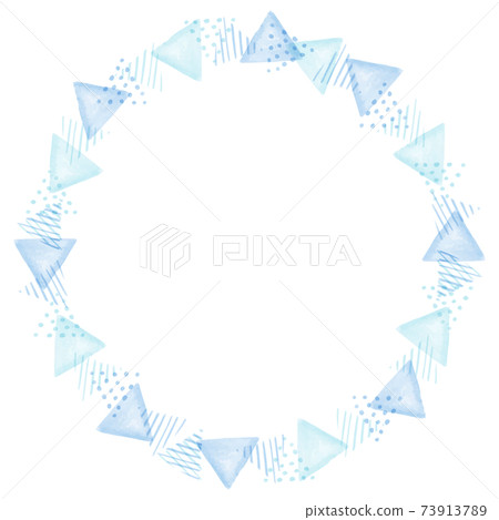 Beautiful blue watercolor frame - Stock Illustration [73913789] - PIXTA