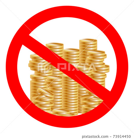 no money. sign of caution dont use money - Stock Illustration [73914450 ...