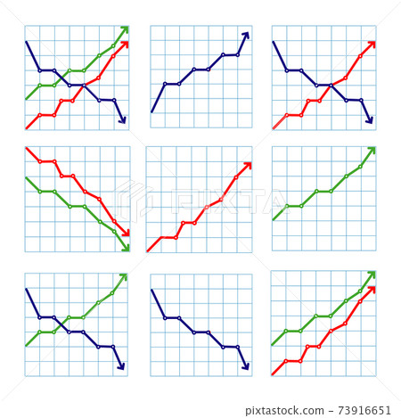 line business graphs showing performance and sales - Stock Illustration ...