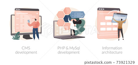 Backend development abstract concept vector... - Stock Illustration ...
