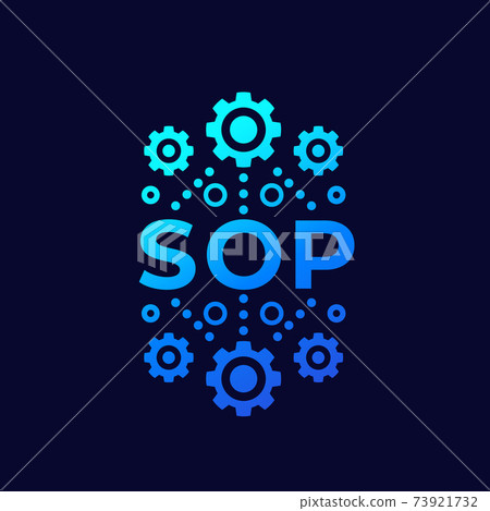 SOP icon, Standard Operating Procedure, vector art - Stock Illustration ...