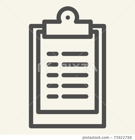 Clipboard line icon. Document graph vector... - Stock Illustration ...