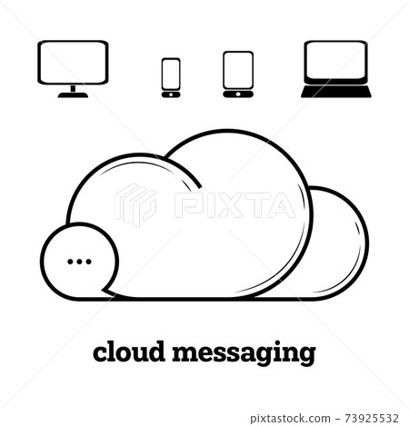 cloud messaging icon concept - Stock Illustration [73925532] - PIXTA