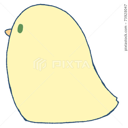Chick facing left (white) - Stock Illustration [73928047] - PIXTA