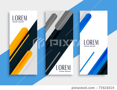 modern style web vertical banners set design - Stock Illustration ...