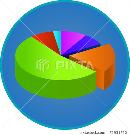 Simple pie chart icon - Stock Illustration [73931750] - PIXTA