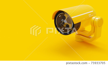 Yellow security CCTV camera. - Stock Illustration [73933705] - PIXTA