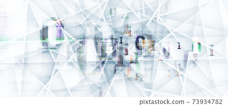 Bytes of binary code run through network.... - Stock Illustration ...