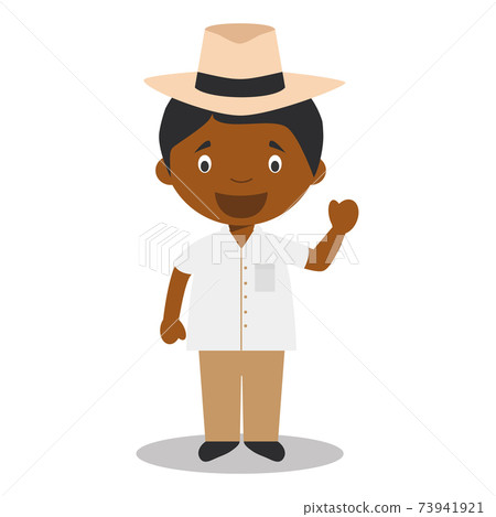 Character from Cuba dressed in the traditional...-插圖素材 [73941921] - PIXTA圖庫