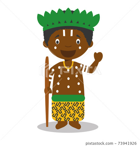 Character from Congo dressed in the... - Stock Illustration [73941926 ...