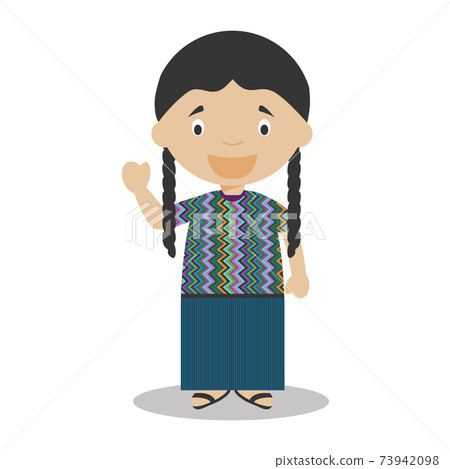 Character from Guatemala dressed in the... - Stock Illustration ...