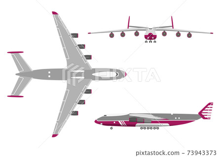 Airplane in flat style on white background.... - Stock Illustration ...