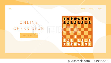 Online chess club landing page. - Stock Illustration [73943862] - PIXTA