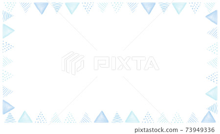Beautiful blue watercolor frame 3 - Stock Illustration [73949336] - PIXTA