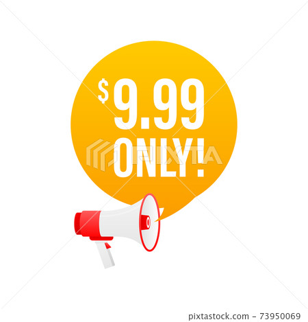 Sale 9.99 Dollars Only Offer Badge Sticker... - Stock Illustration ...