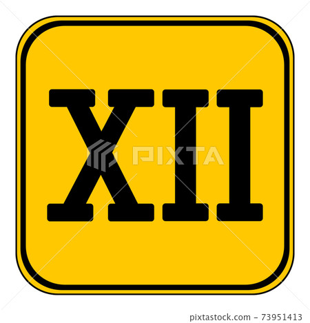 Roman numeral twelve. - Stock Illustration [73951413] - PIXTA