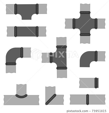 Metal connectors for water and gas pipelines.... - Stock Illustration ...