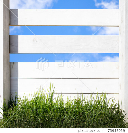 White fence and turf material-there are... - Stock Illustration ...