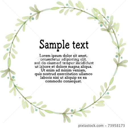 Simple leaf circle frame - Stock Illustration [73958173] - PIXTA