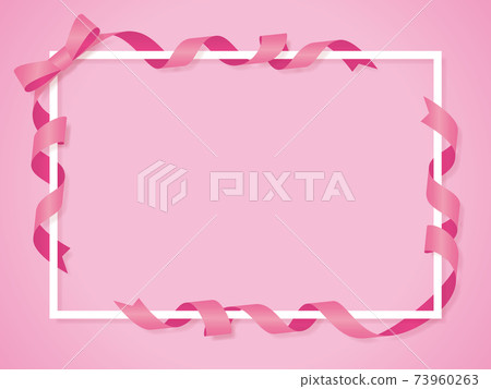 Ribbon frame material pink - Stock Illustration [73960263] - PIXTA