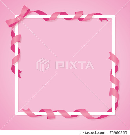 Ribbon frame material pink - Stock Illustration [73960265] - PIXTA