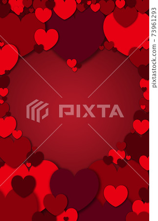 Valentine material Heart-shaped frame made of... - Stock Illustration ...