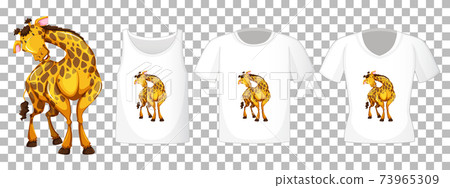 Giraffe in stand position cartoon character... - Stock Illustration ...