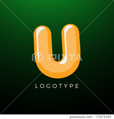 3D playful Letter U, Kids and joy style symbol... - Stock Illustration ...