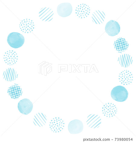 Cute hand drawn watercolor polka dot frame - Stock Illustration ...