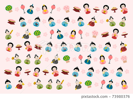 Hinamatsuri Hina doll illustration background... - Stock Illustration ...