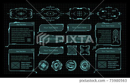 HUD elements. Cyberpunk virtual game interface.... - Stock Illustration [73980563] - PIXTA