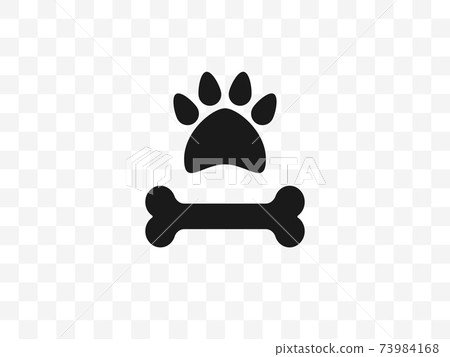 Bone, dog, paw icon. Vector illustration, flat.-插圖素材 [73984168] - PIXTA圖庫