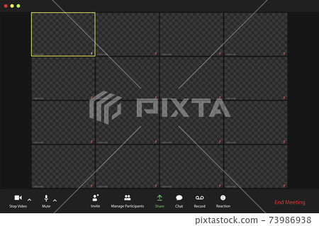 Template video conference user interface, video... - Stock Illustration ...
