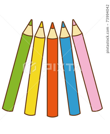 A series of funny friends with five colored... - Stock Illustration ...
