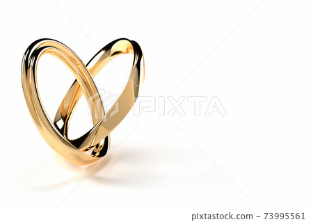 3D illustration of two rings intersecting in a... - Stock Illustration ...