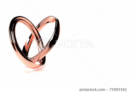 3D illustration of two rings intersecting in a... - Stock Illustration ...