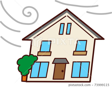 Typhoon in a house - Stock Illustration [73999115] - PIXTA