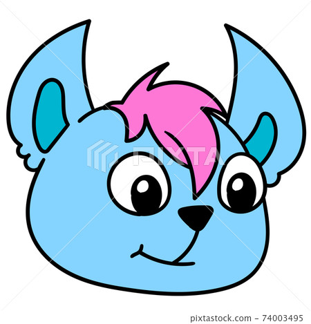 cat head emoticon with happy smiling face,... - Stock Illustration ...