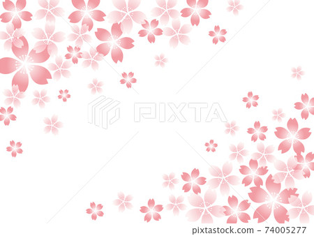 Sakura_diagonal top and bottom background 737 - Stock Illustration ...