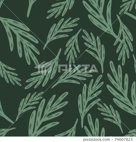 Seamless random pattern with green hand drawn... - Stock Illustration ...