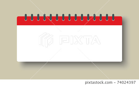 Vector icon horizontal calendar day, empty space - Stock Illustration ...