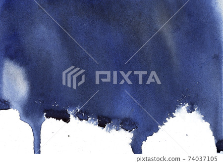 Navy blue watercolor material, ink dripping - Stock Illustration ...