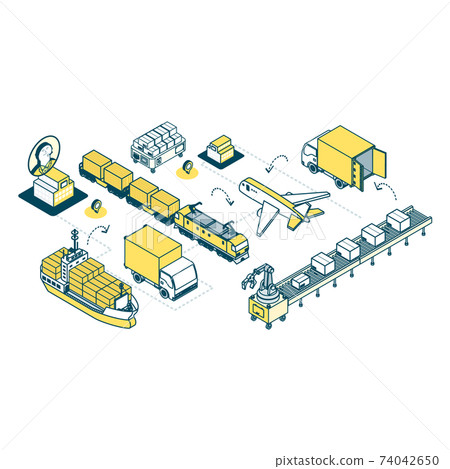 Illustration of distribution base ⑥ - Stock Illustration [74042650] - PIXTA
